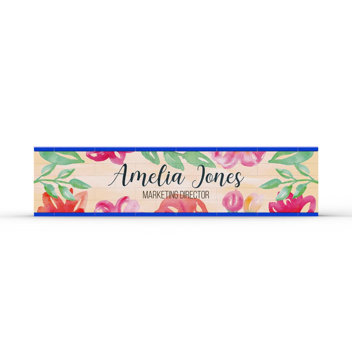 Brick Names (Floral) - Custom Name Plate – mocsRus