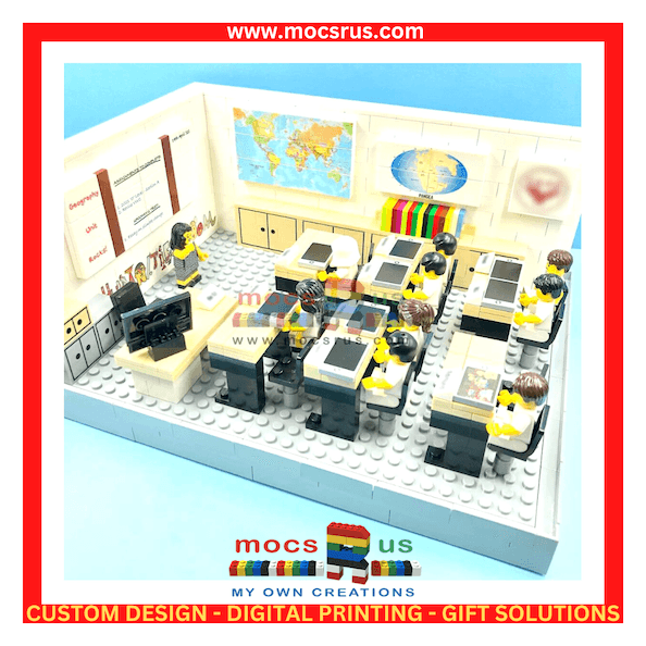 Geography classroom diorama with minifigures – mocsRus