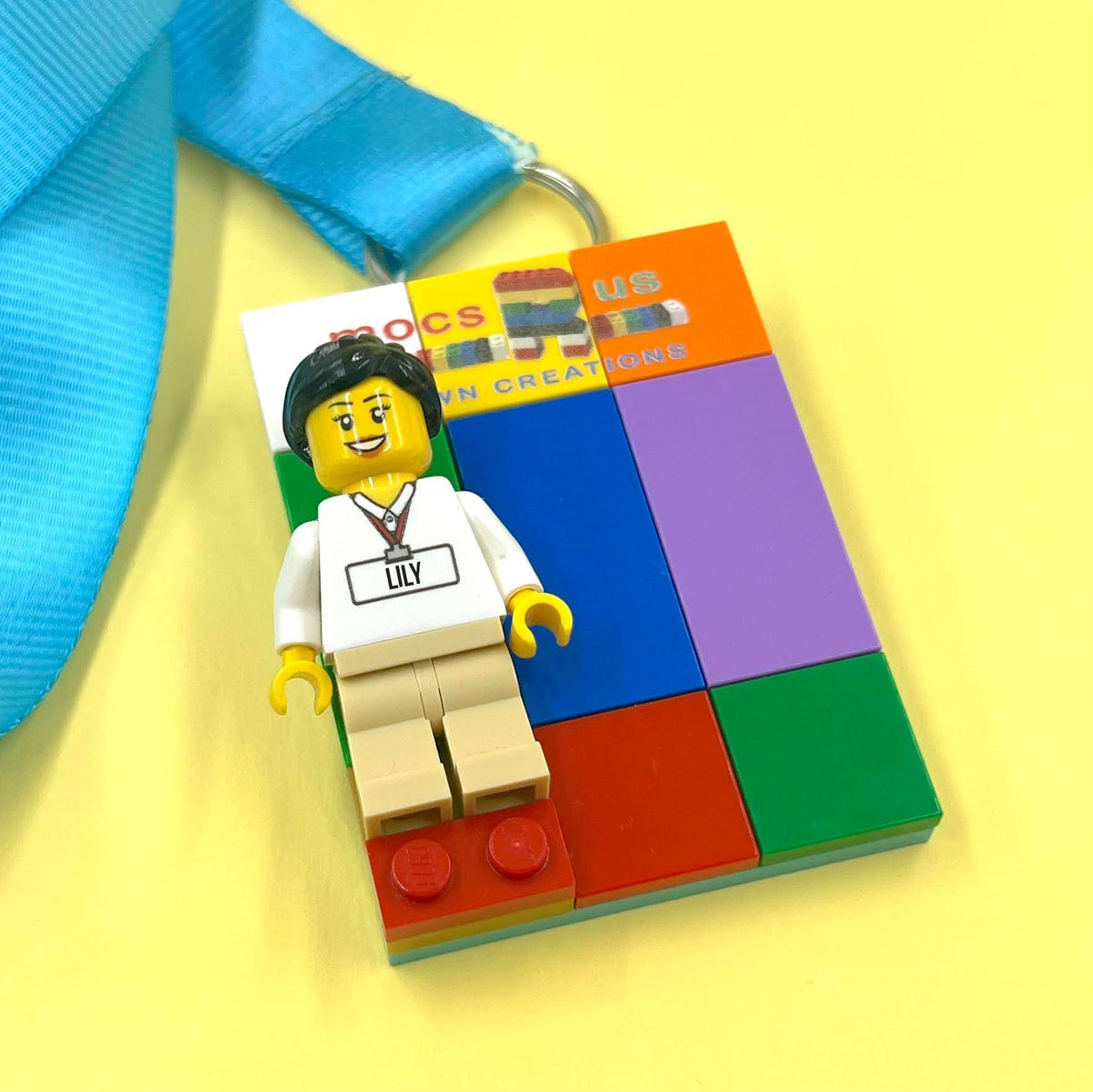Custom Lego® Name Tag (multi-color) with logo and Custom Lego ...