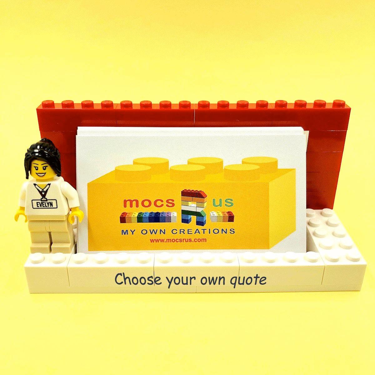 Custom Lego® Name Card Holder with Custom Minifigure | mocsRus