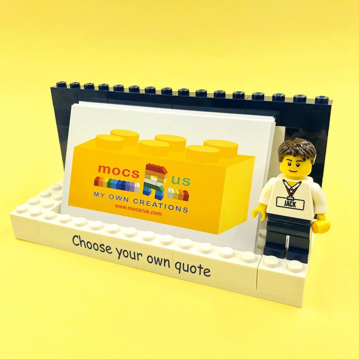 Custom Lego® Name Card Holder with Custom Minifigure | mocsRus